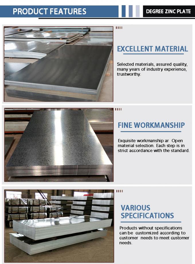 Zero Spangle 0.7mm Gi Galvanized Sheet 4x8ft DX51D Z120 ASTM Steel Sheet